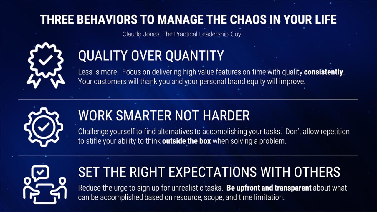 Three Behaviors to Manage the Chaos in Your Life - The Practical ...